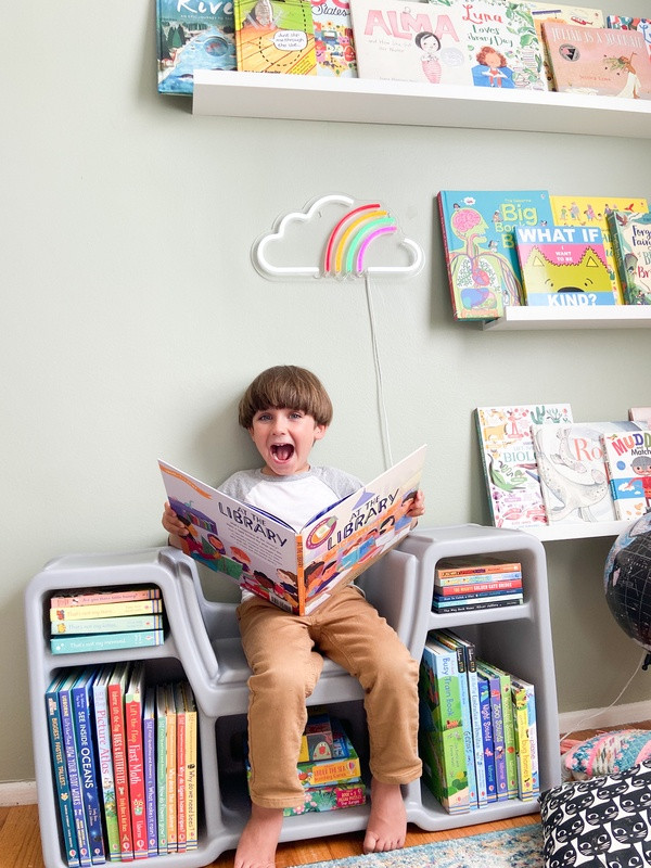 Reading Nook Bookshelf with Built-In Seat | Fully assembled